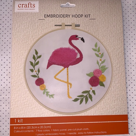 crafts | Other | Flamingo Embroidery Hoop Kit | Poshmark